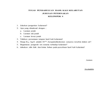 Tugas pendahuluan | DOCX