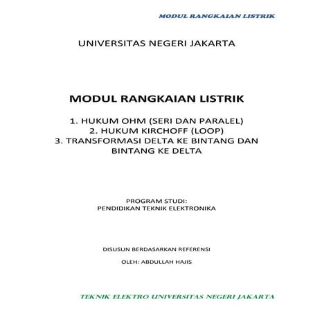 Tugas pengantar elektro teknik 4 ( modul) | PDF