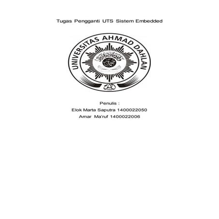 Tugas Pengganti Uts Sistem Embedded Pdf