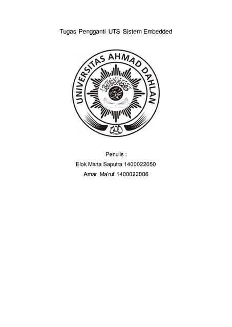Tugas pengganti uts sistem embedded | PDF Tugas pengganti uts sistem embedded | PDF