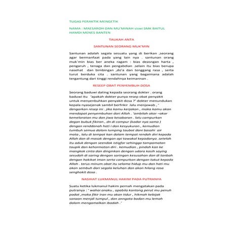 Tugas peraktik mengetik mae dan mumu bagaimana seorang mumin | DOC