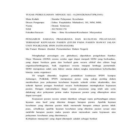 Tugas perkuliahan minggu ke 8 | PDF