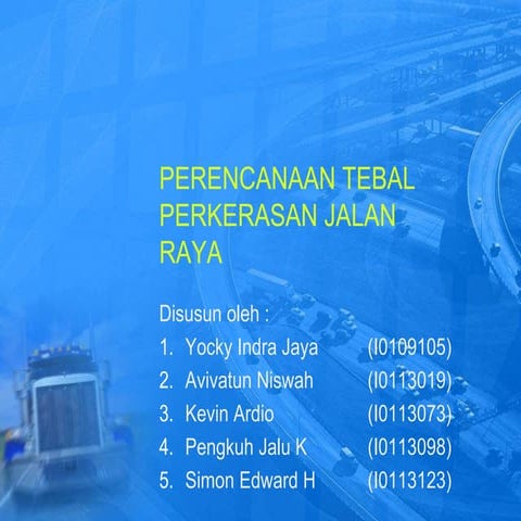 Tugas pjr (perencanaan tebal perkerasan) | PPTX
