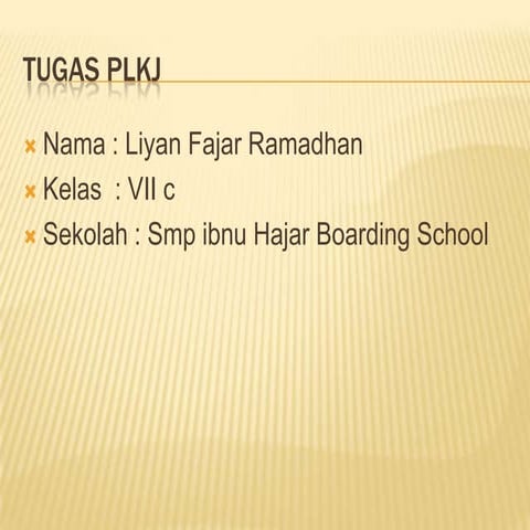 Tugas plkj | PPT