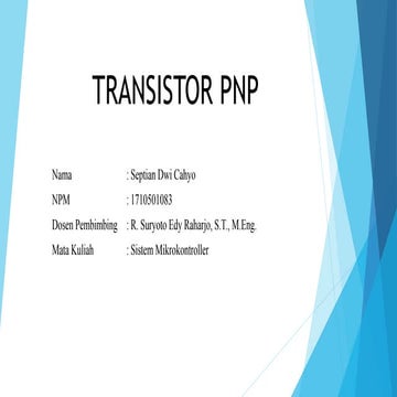 TUGAS TRANSISTOR PNP DAN NPN (ppt) | PPTX