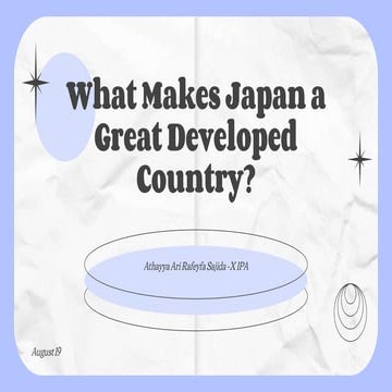 What Makes Japan a Great Developed Country? | PPTX