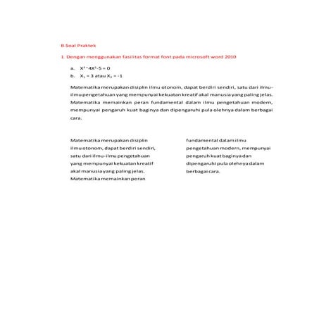 Tugas praktek word | DOCX