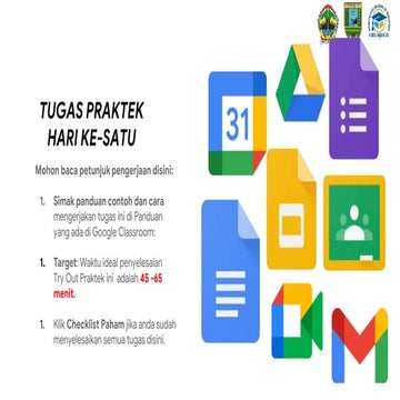 TUGAS PRAKTEK HARI KE-SATU Drive, Gmail, Chat grup, G-chat.pptx