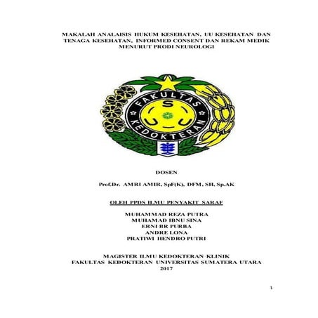 Tugas prof amri amir sp.f prodi neurologi | DOCX