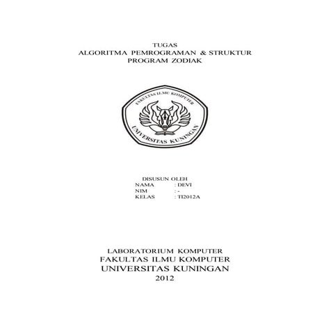 Tugas program zodiak | DOCX