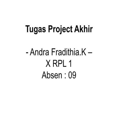 Tugas project akhir | PPTX