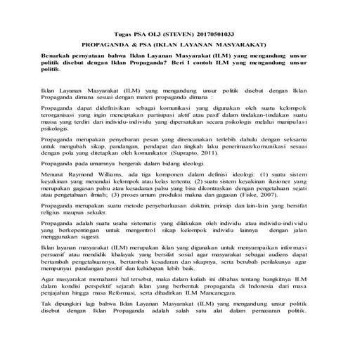Tugas psa ol3 Steven | PDF