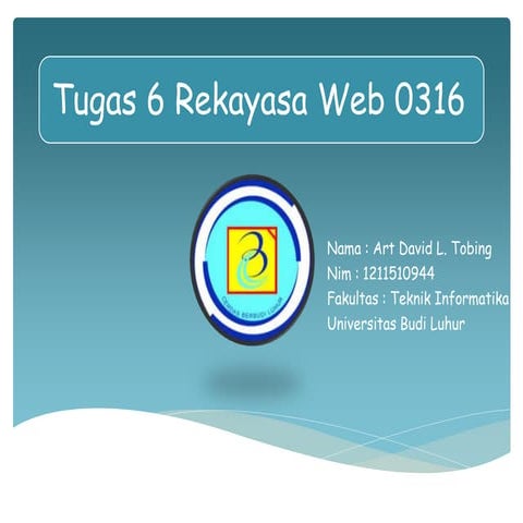Tugas rekayasa web 6 | PPT