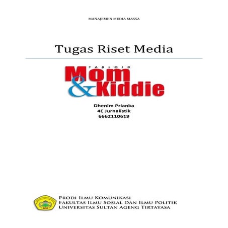 Tugas Riset Media (Momm & Kiddie) | DOCX