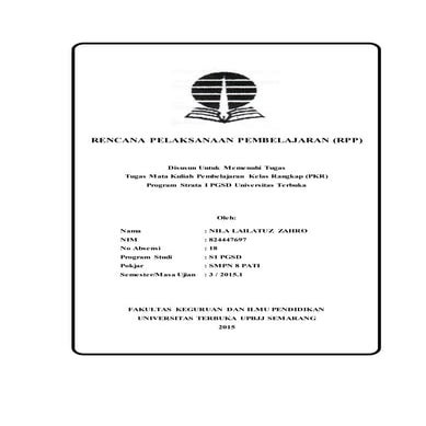 Tugas rpp pkr 221 nila | DOCX