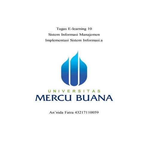 Tugas Sim Annida Fatra Yananto Mihadi Putra Implementasi Sistem