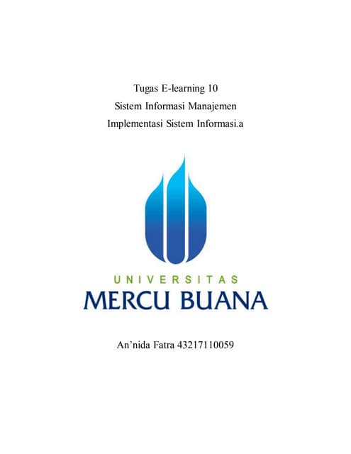 Tugas Sim Annida Fatra Yananto Mihadi Putra Implementasi Sistem