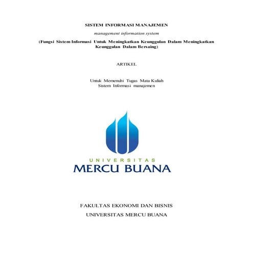 Tugas Sim Muhamad Fajar Putra Yananto Mihadi Fungsi Sistem Informasi