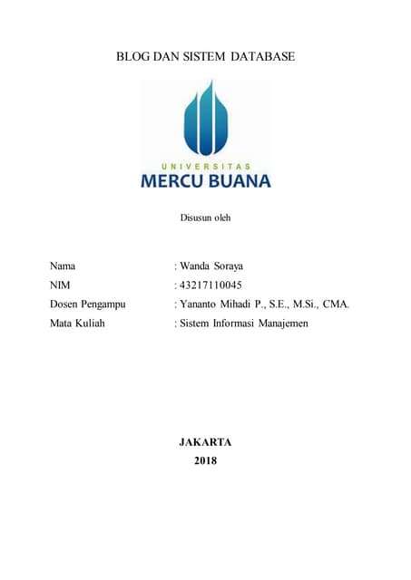 Tugas Sim Wanda Soraya Yananto Mihadi Putra Se Msi Blog Dan Sistem