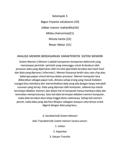 Pertemuan 10 memory | PPT