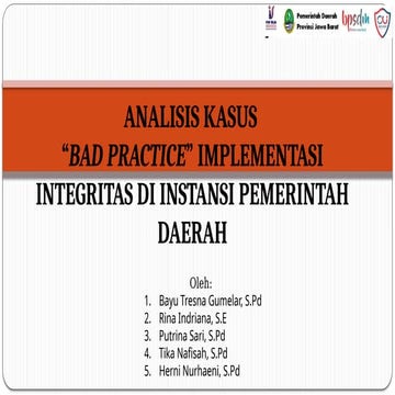 TUGAS KELOMPOK BAD PRACTICE ANALISIS KASUS KORUPSI.pptx
