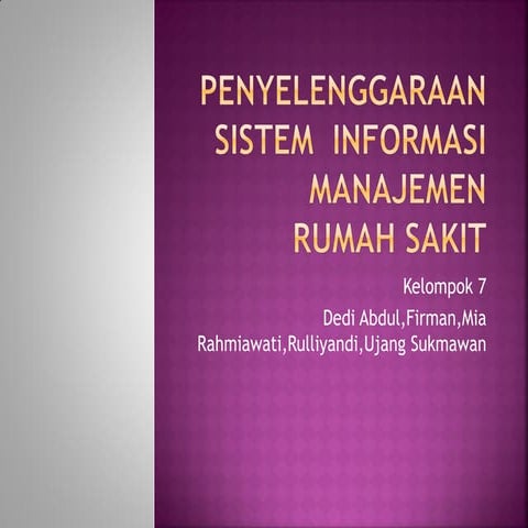 Paparan simrs peraturan menkes ri no 82 tahun 2013 | PDF