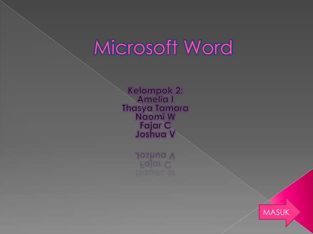 Materi Dasar Microsoft Word | PPTX