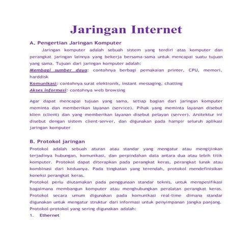 Tugas tik jaringan internet | DOCX