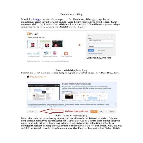 Cara membuat blog sederhana | PPTX