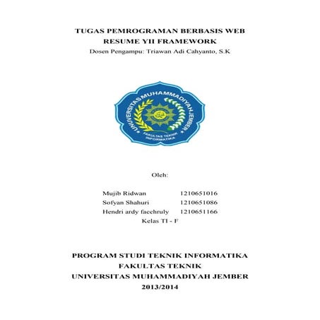 Tugas Yii Framework | PDF