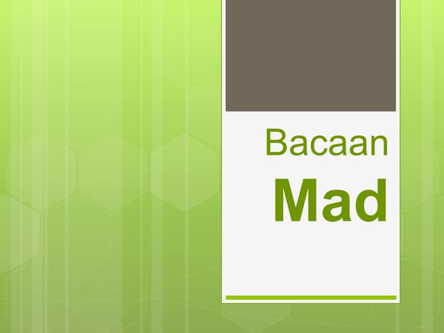 PPT - MAD THABI'I DAN MAD FAR'I | PPTX