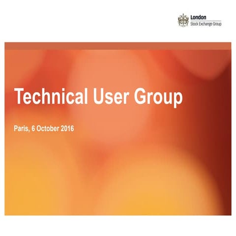 Technical User Group | PPT