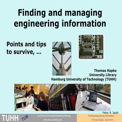 Finding and managing engineering information | PPT