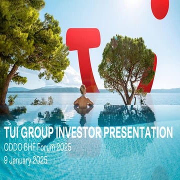 TUI Group investor Presentation 2025 January | PDF