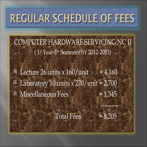 Tuition fee guide sy 2012 2013 | PPT