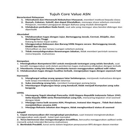 Tujuh Core Value ASN yang ada di Indonesia.docx
