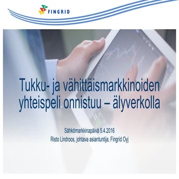 Tukku ja vähittäismarkkinoiden yhteispeli onnistuu – älyverkolla | PPT