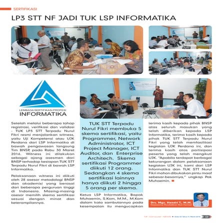 LP3 STTNF Jadi TUK LSP Informatika | PDF