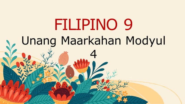 Tula, elemento at uri nito | PPTX