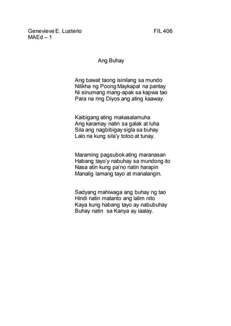 Talaan Ng Nilalaman | DOCX