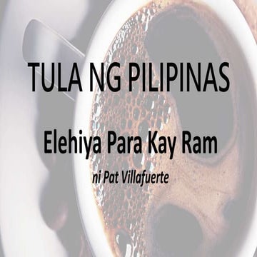 Elehiya Grade 9 lesson in Filipino | PPTX
