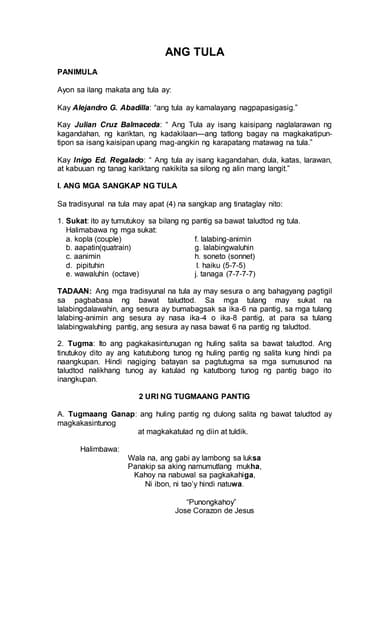 ELEMENTO NG TULA | PPTX