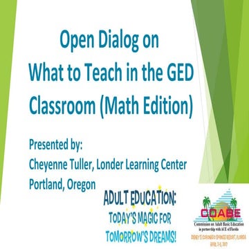 GED Math Presentation 2017 | PPT