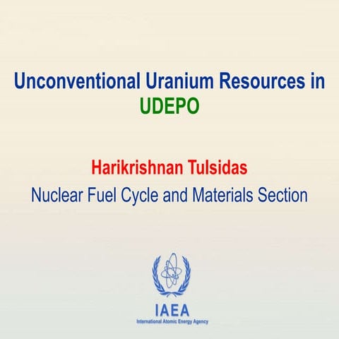 UDEPO & Unconventional Uranium | PPT