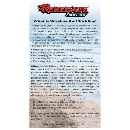KNOW ABOUT WIRELINE AND SLICKLINE SERVICES | PDF