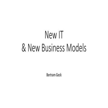TUM Guestlecture - New IT, New Business | PPT