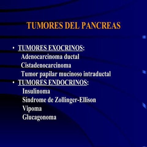Tumores Del Pancreas | PPT