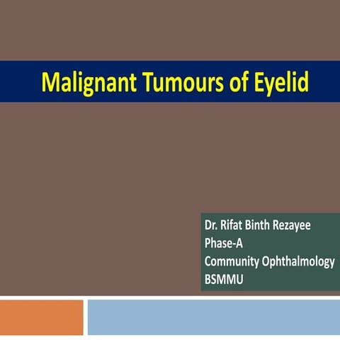Malignant Tumor of eyelid | PPTX