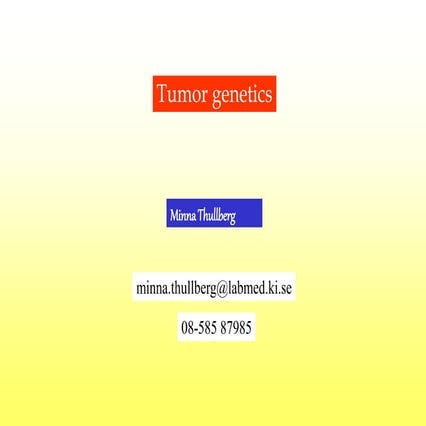 Tumor genetics.ppt