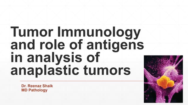 IMMUNE RESPONSE TO TUMORS | PPTX